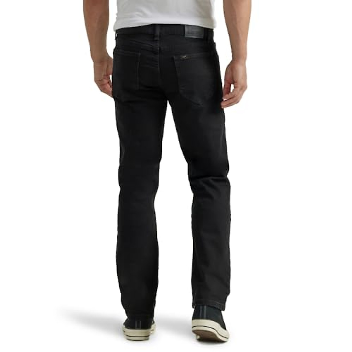 Lee Men's Legendary Regular Straight Jean, Overdye Black, 34W x 32L