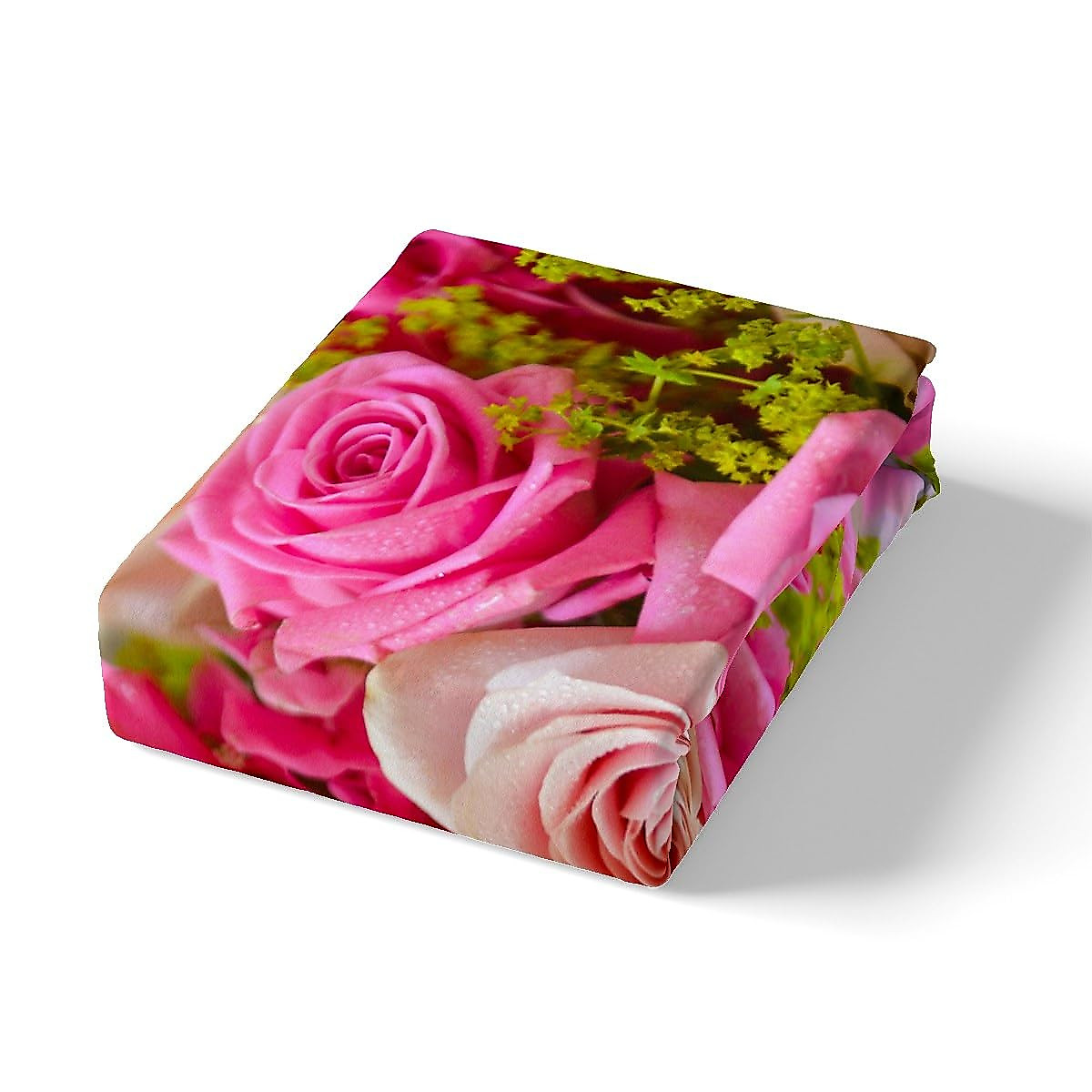 Feelyou Pink Roses Duvet Cover Set Queen Size Valentine's Day Bedding Set for Her Kids Teens Girls Lovers Couple Wife Rose Flowers Room Decor Valentines Floral Comforter Cover with 2 Pillow Shams