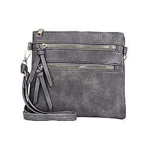DELUXITY Designer Fashion Crossbody for Women (Pewter)