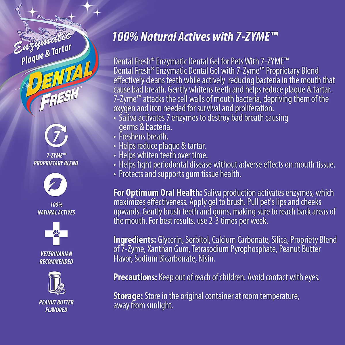 Dental Fresh Enzymatic Gel for Dogs, Dog Toothpaste – Dog Essentials for Dog Teeth Cleaning