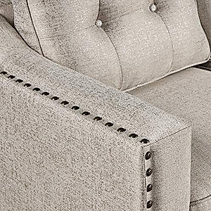 P PURLOVE 3 Piece Living Room Furniture Sectional Sofa Set for Living Room,Modern Nial Trimed Sectional Couch Set with Sofa, Loveseat and Armchair, for Living Room