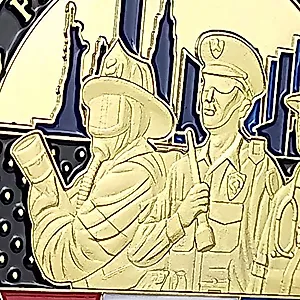 AtSKnSK First Responders Hero Challenge Coin American EMS Police Firefighter Coin