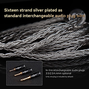 TRN BAX Four-Unit Flagship Electrostatic Iron Headphones, BA+1DD+2EST Hybrid Metal HiFi in Ear Monitor for Running Sport (4.4mm)