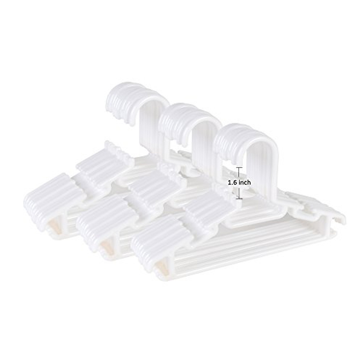 Tosnail 40 Pack Plastic Children's Hangers - White