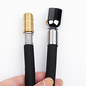 Kitchen Hose for Kohler Kitchen Faucet Parts K-1219935-BC，Pull Down Faucet Hose Replacement K-1304674-BC, Chrome Finish, 68 Inches