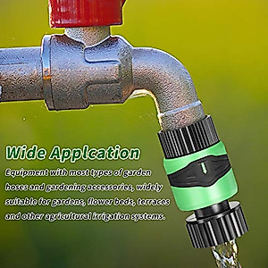 18 Pieces Quick Garden Hose Connector 3/4 Inch Thread Male and Female Hose Connectors Plastic Water Hose Fittings Hose End Adapters with 24 Pieces Rubber Gaskets and Roll of Tape