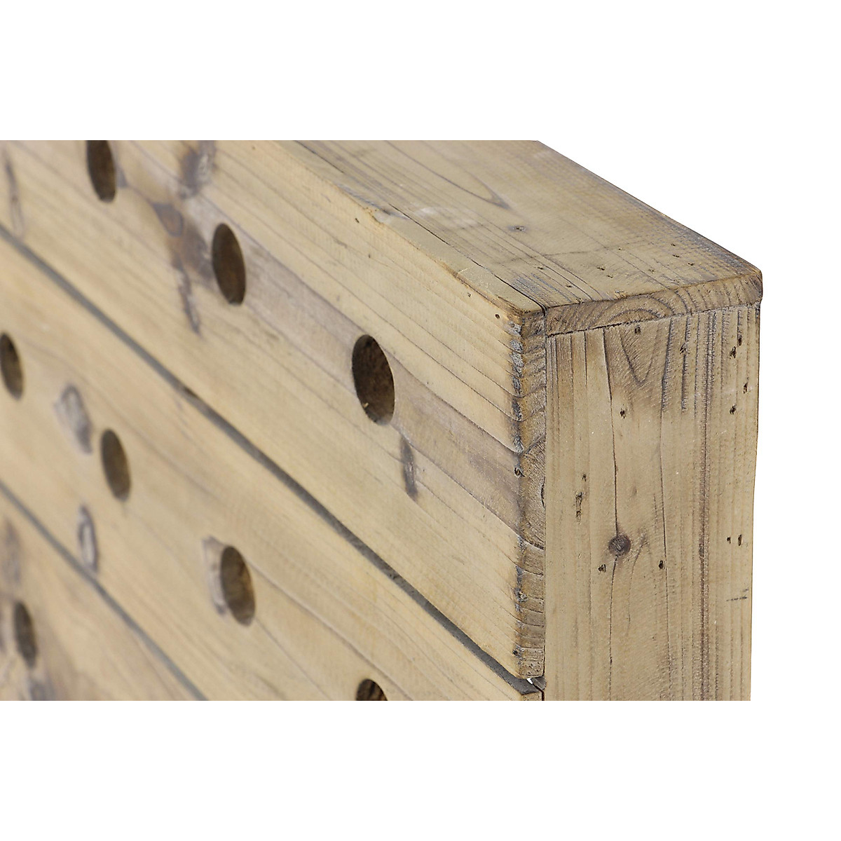 Deco 79 Wood 16 Bottle Wall Wine Rack, 21" x 4" x 25", Brown