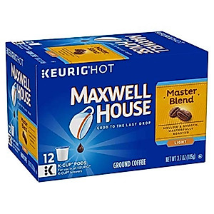 Maxwell House Master Blend Coffee, Light Roast K-Cup Packs, 12 count Box (Pack of 3)