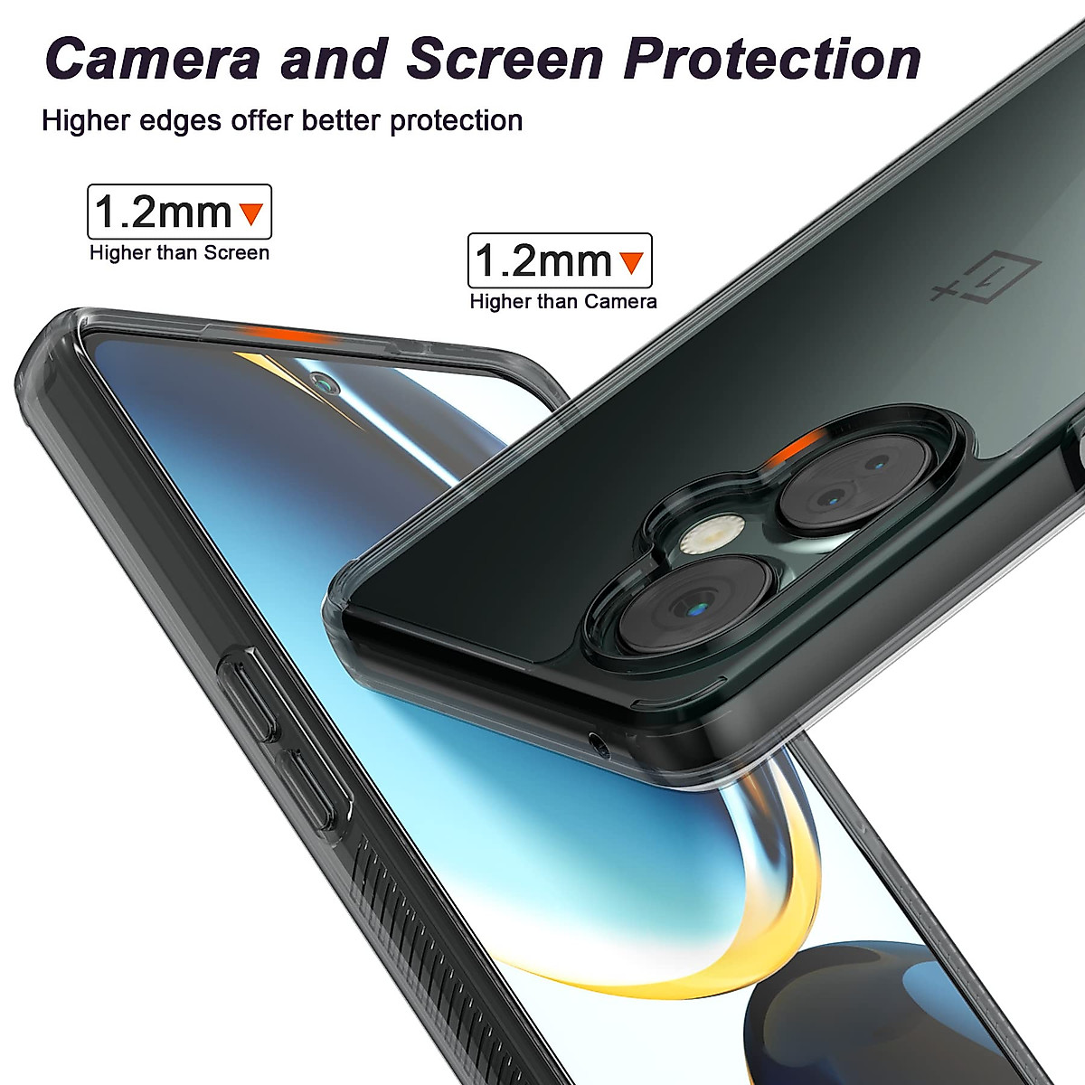 Foluu for OnePlus Nord N30 5G/OnePlus Nord CE 3 Lite 5G Case, Hard PC Back & Soft TPU Bumper Protective Shockproof Case for OnePlus Nord N30 5G 2023