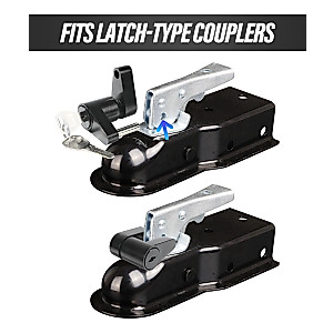 ESEWALAS Trailer Tongue Coupler Lock,Trailer Tongue Coupler Lock Pin,Dia 1/4 Inch,3/4 Inch Span,Security Full Protection Towing Power Hauling,Trailer Hitch Lock (Black)