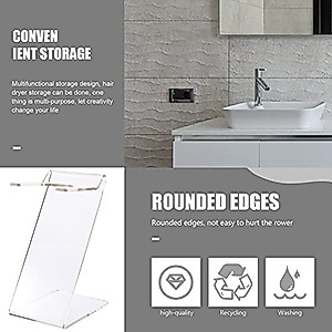 Lurrose Desktop Stand Countertop Hair Dryer Holder Hair Dryer Display Rack Salon Blow Dryer Holder Stand Hair Styling Tool Storage Organizer for Bathroom Desktop Shelf