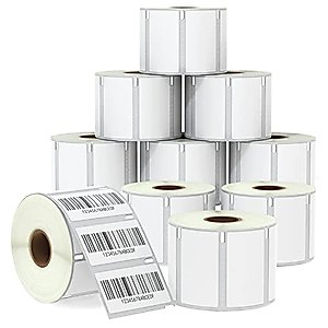 BETCKEY - Compatible DYMO 30334 (2-1/4" x 1-1/4") Medium Multipurpose Barcode/FNSKU/UPC/FBA Labels - Compatible with Rollo, DYMO Labelwriter 450, 4XL & Zebra Desktop Printers[10 Rolls/10000 Labels]