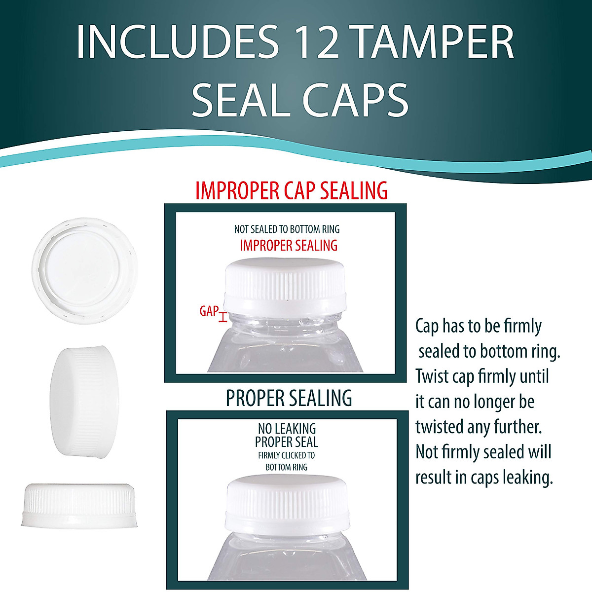 Upper Midland Products 4 oz Empty Plastic Juice Bottles With Lids 12 Pack Small Clear Drink Syrup Disposable Containers Tamper Proof Caps