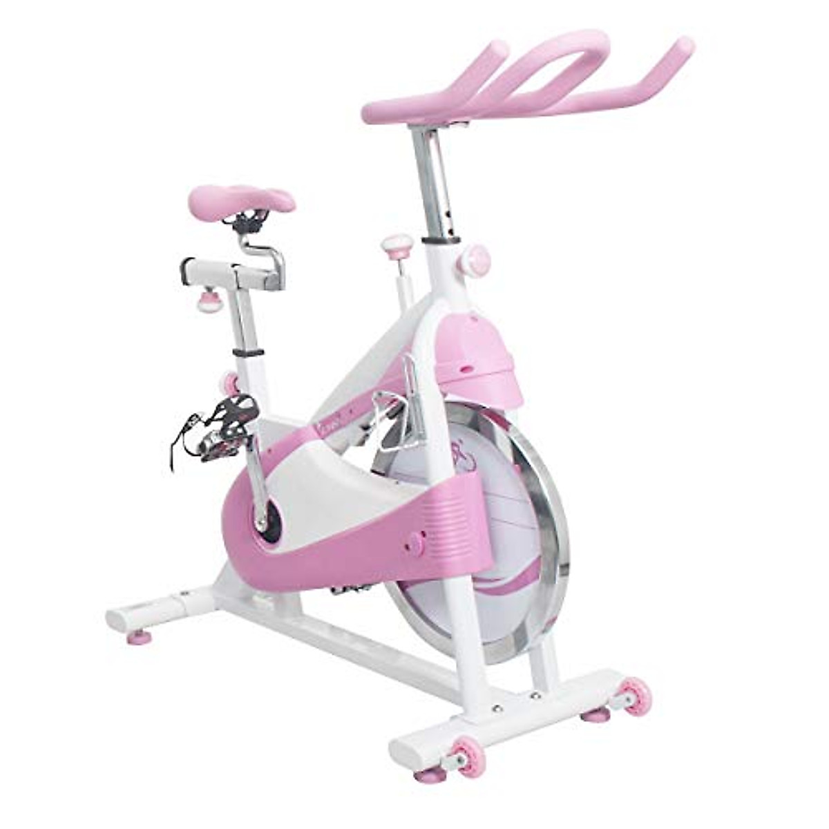 Sunny Health & Fitness P8150 Belt Drive Premium Indoor Cycling Bike, Pink