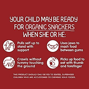 Happy Baby Organic Snackers Baked Grain Snack for Crawling Babies, Tomato and Basil, 1.5 Ounce (Pack of 6)