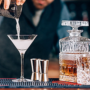 2PCS Stainless Drink Measuring Cup Steel, Cocktail Measuring Cup Jigger for Easy Measuring Bottle Pourer for Bar Party Wine Drink Cocktail Shakers