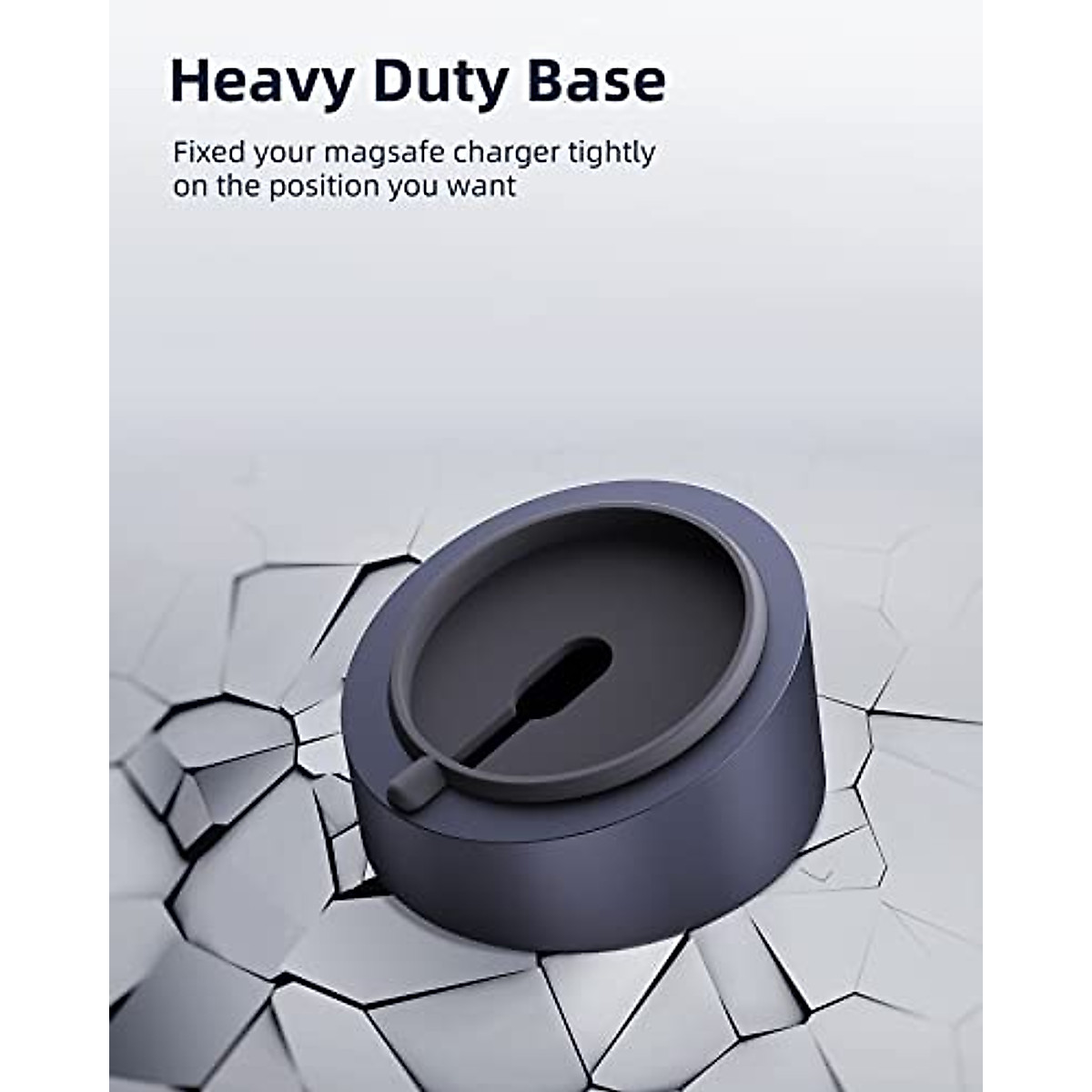 Stouchi Mag- Safe Charger Stand Wireless Charging Heavy-Duty Premium Metal Holder Mount Base Desktop Dock for iPhone 14/13/12 Mag- Safe Charger Grey (Not Included Mag- Safe Charger)