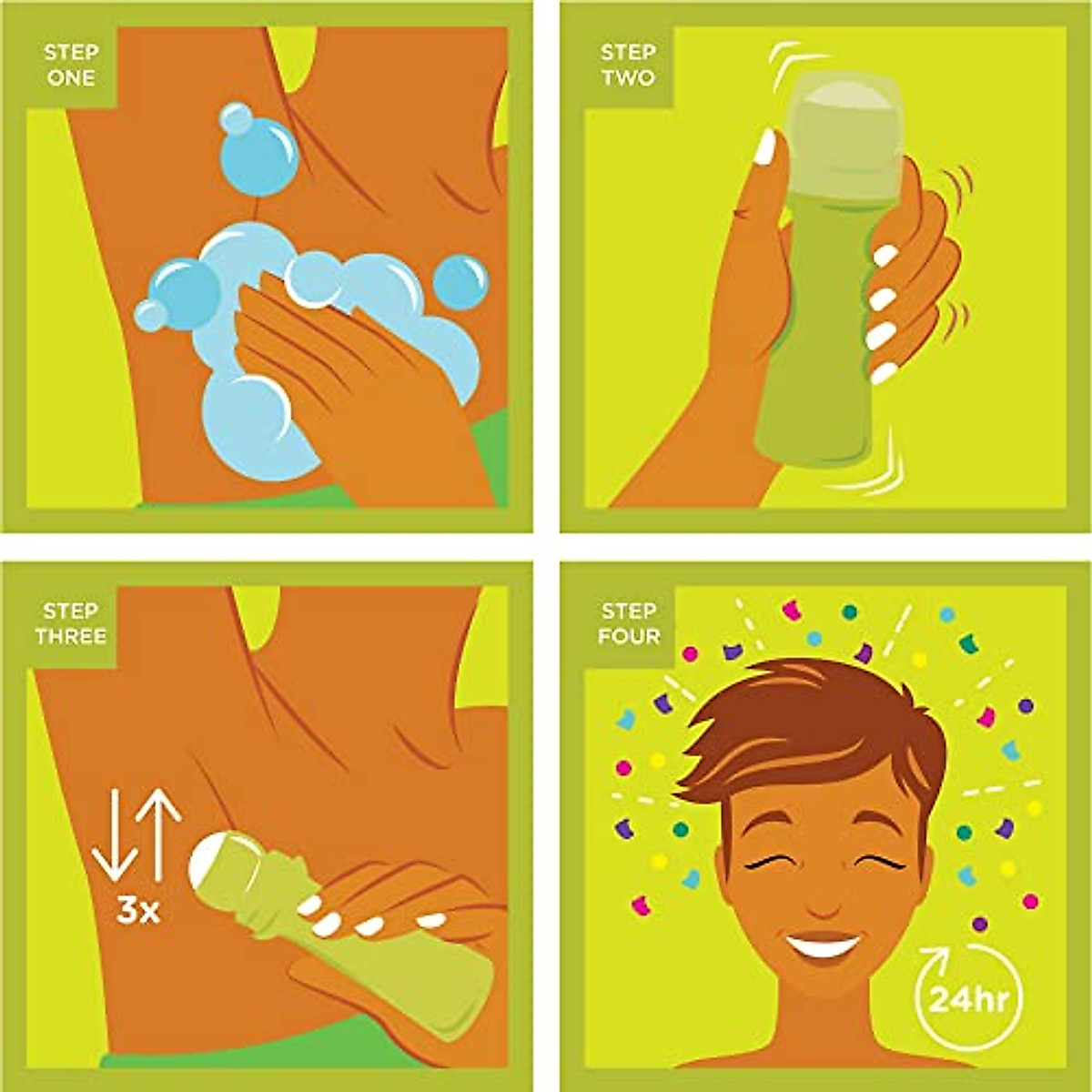 Ban Unscented Scent 24-hour Invisible Antiperspirant, Roll-on Deodorant for Women and Men, Underarm Wetness Protection, with Odor-fighting Ingredients, 1.5 Fl Oz (Pack of 4)