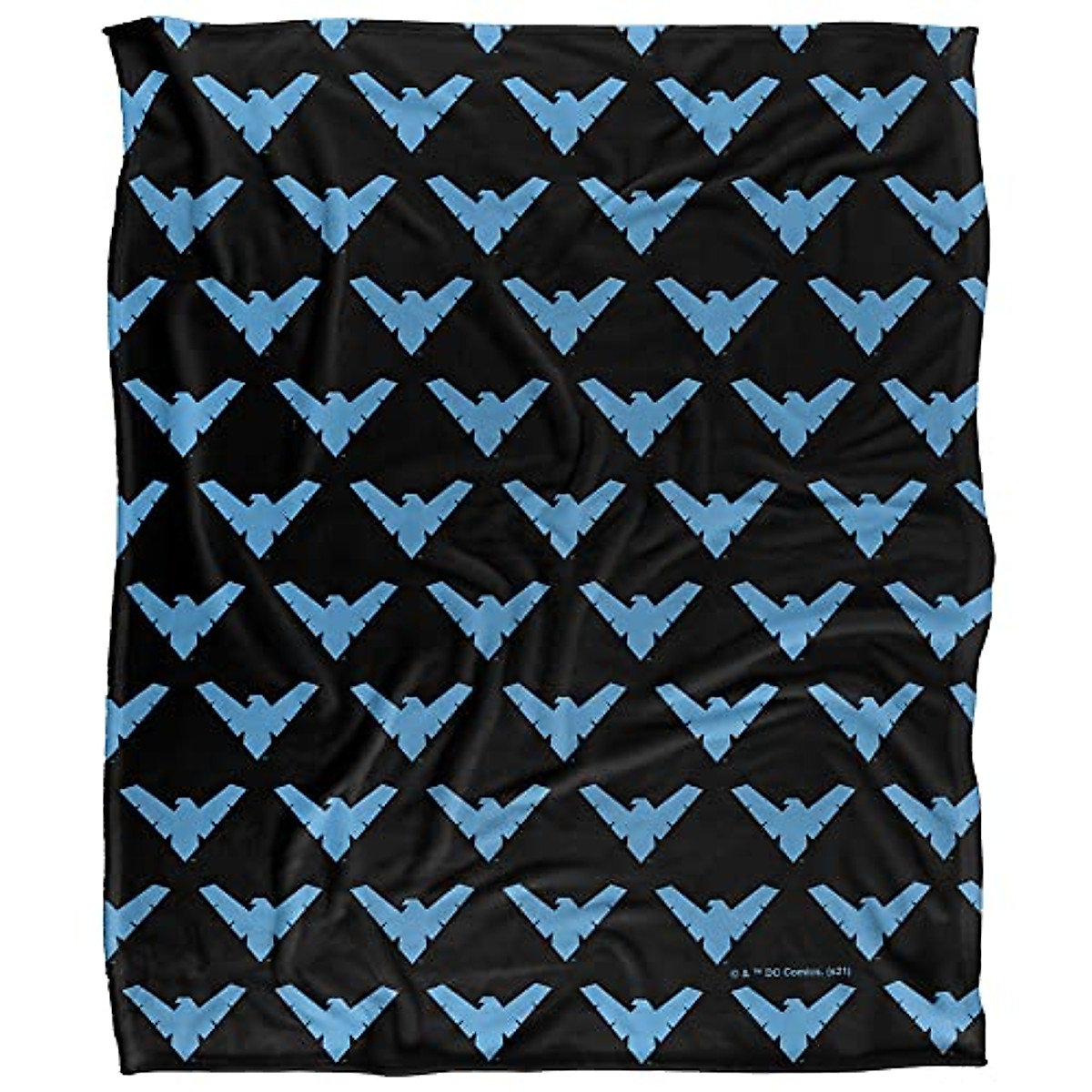 Batman Nightwing Logo Pattern Officially Licensed Silky Touch Super Soft Throw Blanket 50" x 60"