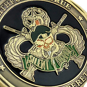 United States Army Special Forces Challenge Coin Faithful and True Green Beret Challenge Coin