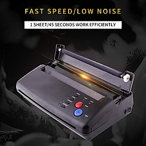 Tattoo Transfer Stencil Printer Machine with 10 Thermal Tattoo Kit Copier Printer Tattoo Transfer Stencil Paper Tattoo Stencil Printer Machine for Tattoos Supply