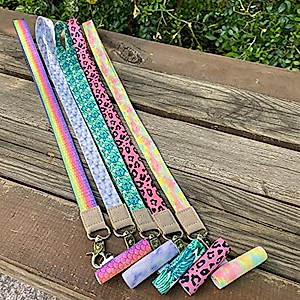 INSYOHO Vape Lanyard - Vape Holder, Elastic Smok Vape Holder Necklace for Vape Device, Inhaler Holder fits Smok Novo, elf Puff Bar Vape, E-cig Lanyard,Disposable Vape Pen Holder (Pink Leopard)