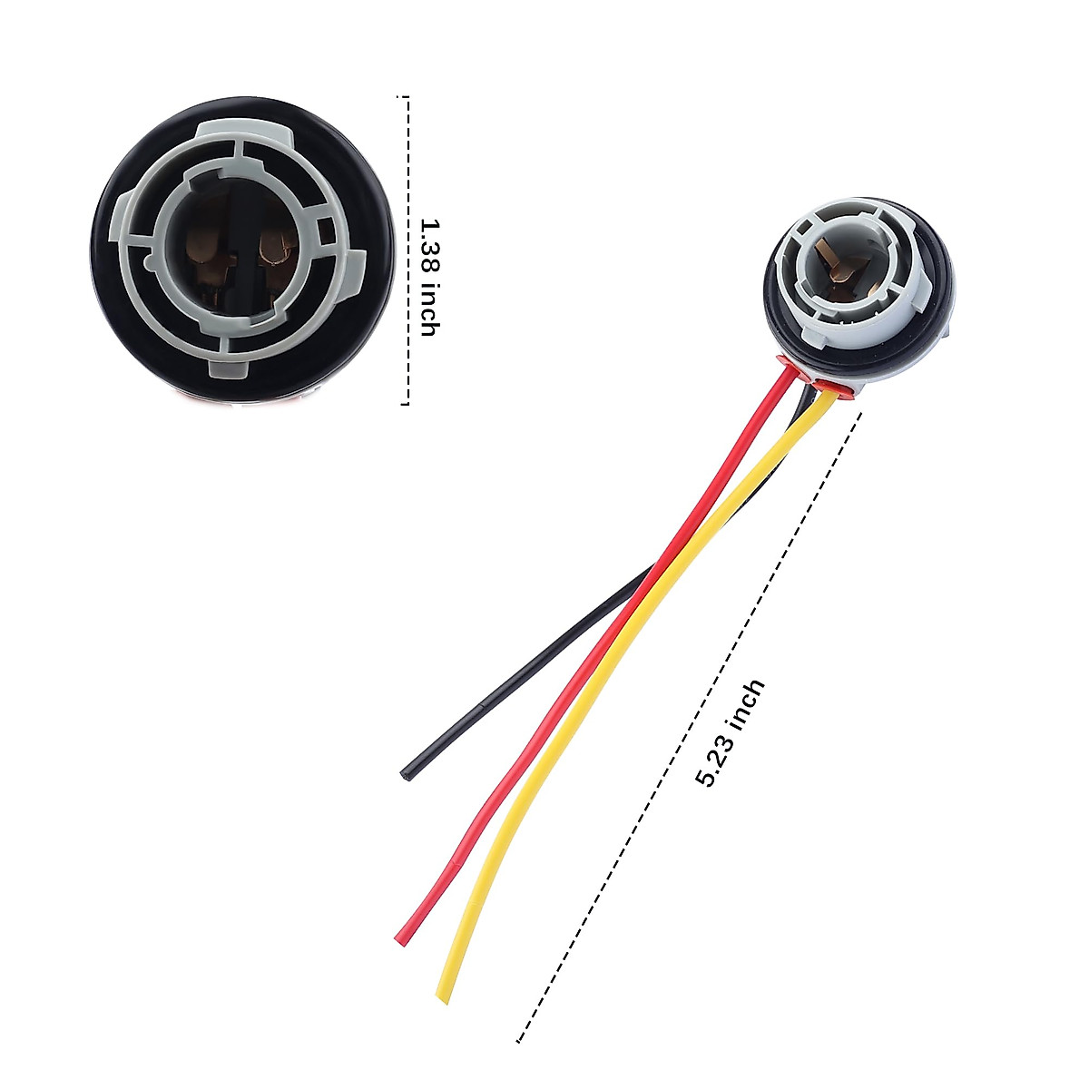 carleef 2PCS Turn Signal Socket,Multi-Functional Brake Light Socket Tail Light Socket with Wiring Harness,Professional Car Accessories 1157 Bulb Socket Fits Most Cars Trucks SUVs (1157/2PCS)