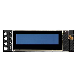 MakerFocus 2pcs I2C OLED Display Module 0.91 Inch I2C SSD1306 OLED Display Module White I2C OLED Screen Driver DC 3.3V~5V for Arduino ESP8266 ESP32 STM32