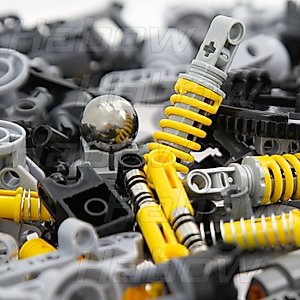 Habow 150pcs Technic-Parts Axle-Pin-Connector Compatible with Lego-Technic, Wheels Link Chain Steering Technic-Suspension Engine Technic Linear Actuator Shock Absorber MOC-Replacement-Pieces