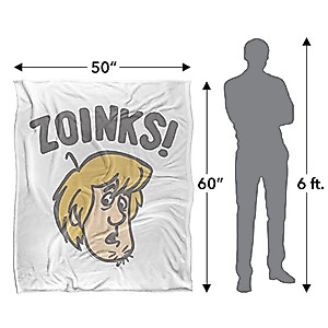 Scooby Doo! Blanket, 50"x60" The Shaggy Rogers Silky Touch Sherpa Back Super Soft Throw Blanket