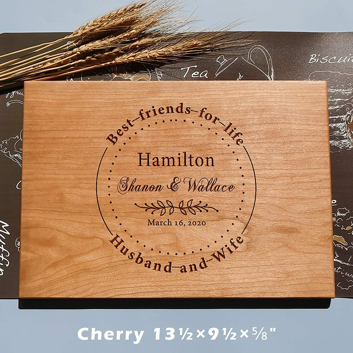 Gifts for Wedding or Anniversary, Personalized Wooden Cutting Board for Engagement, bridal shower, Present for Couple, Bride, Groom