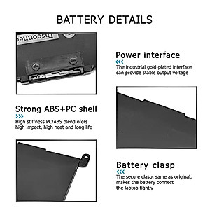 YRDD6 Laptop Battery for Dell Inspiron 3493 3501 3582 3583 3584 3593 3793 5480 5481 5482 5485 5491 5493 5585 5590 5591 5593 5594 5598 7586 OYRDD6 VM732 OVM732 1VX1H 01VX1H（42Wh 11.4V 3-Cell）