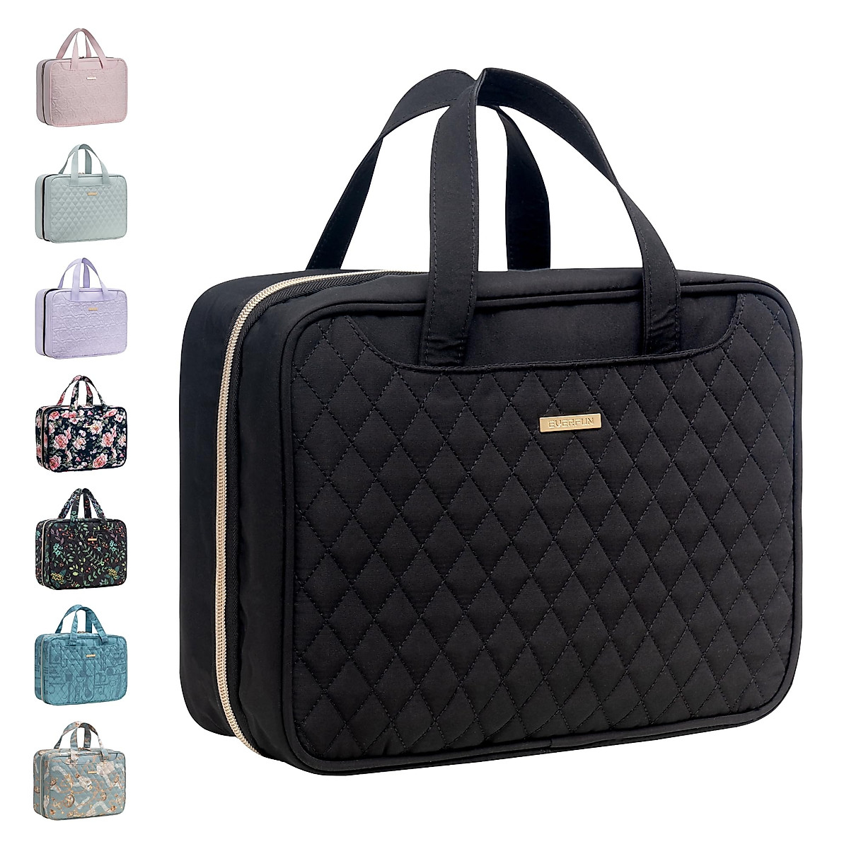 Everfun Hanging Travel Toiletry Bag for Women Traveling With Leakproof Compartment Makeup Cosmetic Organizer Dopp Kit Travel Accessories Essentials Must Have