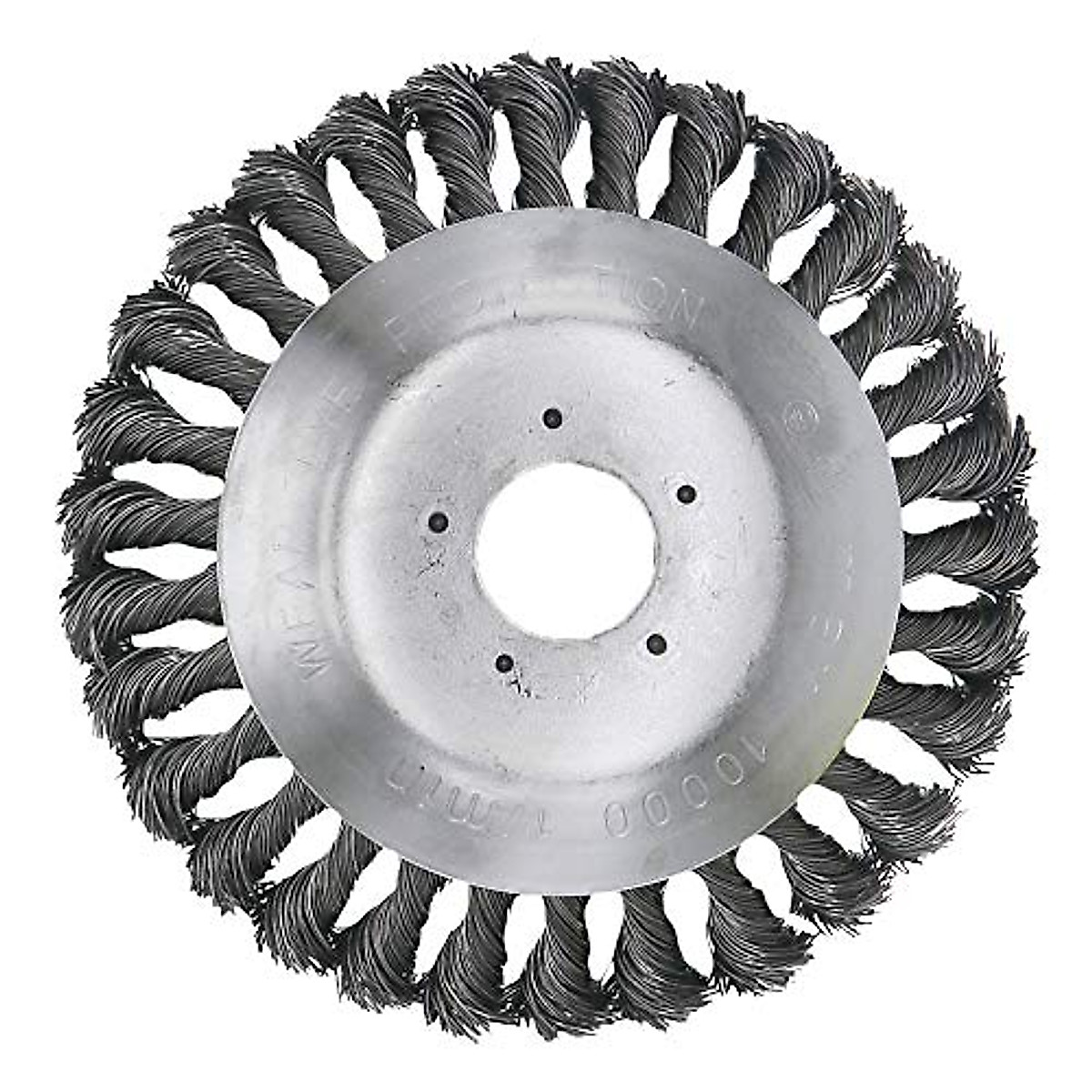 HUYUR 6 Inches Garden Weed Eater Brush Round Steel Wire Wheel Brush with Cutter Head for Lawn Mower Grass Eater Trimmer Brush Cutter Tools Parts Rust Removal Tools