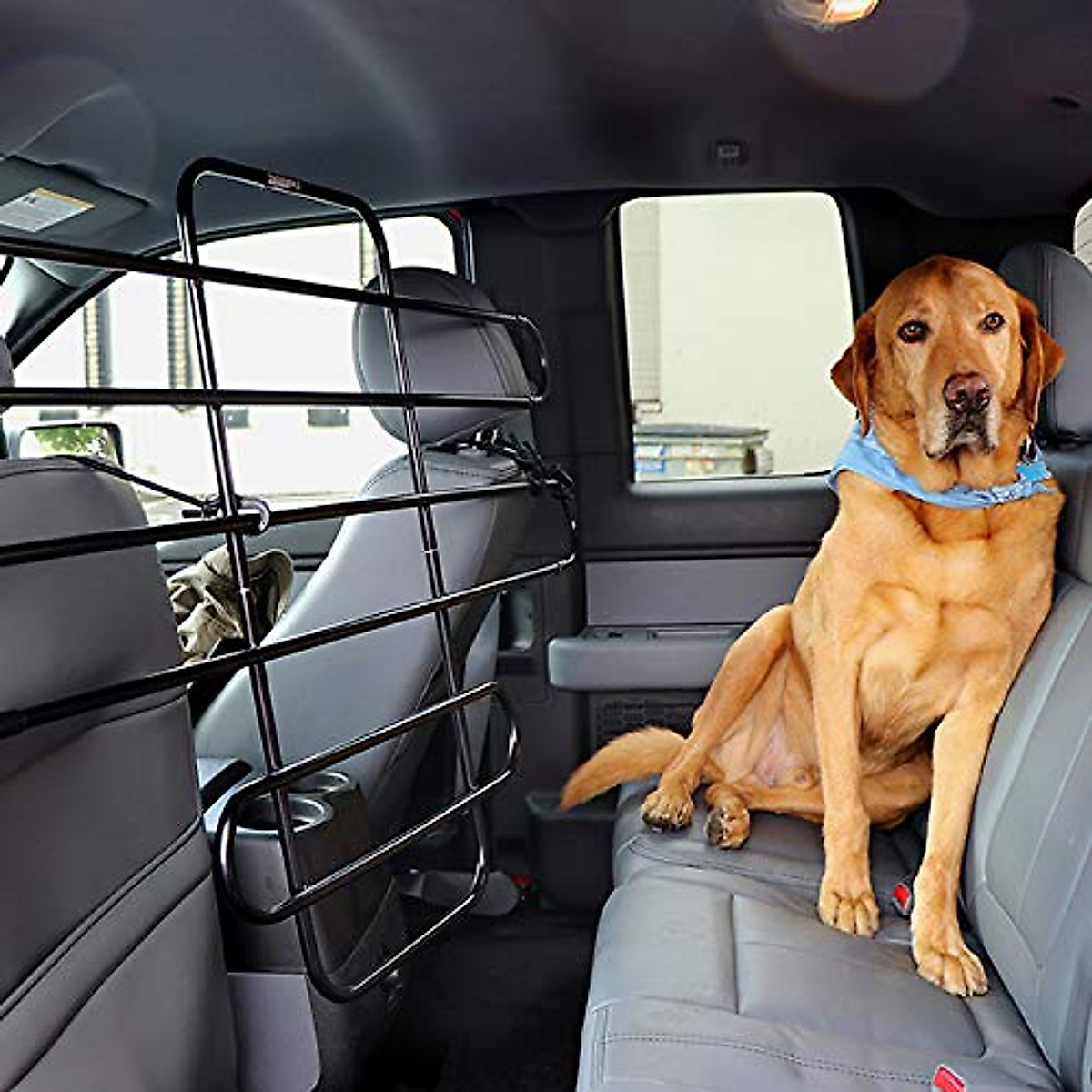 The ZooKeeper Vehicle Pet Barrier: Adjustable Universal for Cars, Trucks, SUVs – Moves with Your Vehicle Seats. Tilt. Slide. Recline. Easy Install Dog Car Gate - Strong Metal Tubing Gate Divider