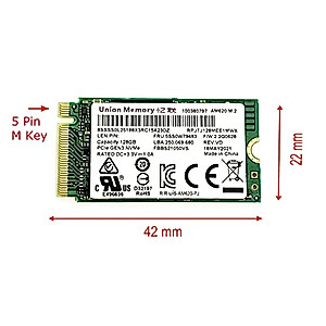 OEM Union Memory 128GB M.2 PCI-e NVME SSD Internal Solid State Drive 42mm 2242 Form Factor M Key