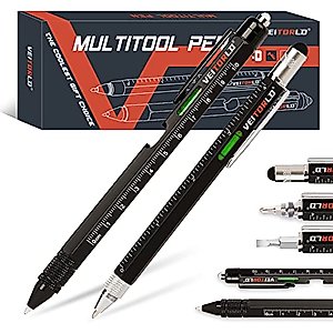 VEITORLD Gifts for Men Dad Husband from Daughter Wife, Valentine's Day, 10 in 1 Multi-tool 2pcs Pen Set, Unique Birthday Gift Ideas, Anniversary Cool Gadgets for Him Boyfriend