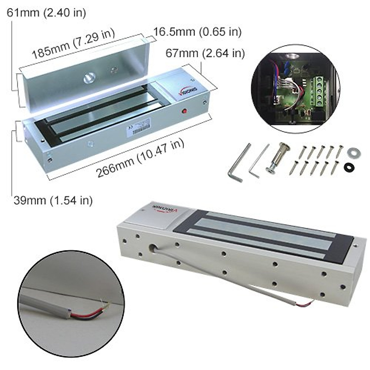 Zemgo FPC-8456 Smart Mobile WiFi Controller for Access Control with Android + Apple App, Web Browser + Smartphone Remote Viewing, Outswinging Door 1200lbs Magnetic Lock, Indoor Keypad/RFID Reader