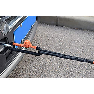 1/2"*20ft Kinetic Recovery Rope,1/2" Energy Rope, Kinetic Rope,Double Braided Nylon Rope (Black)