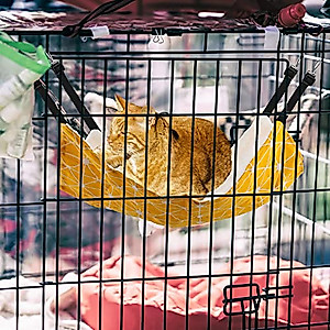 3 Pcs Cat Hammock, Reversible Cat Hanging Hammock Pet Cage Hammock Soft Plush Cat Bed Double Sided Resting Sleepy Pad with Adjustable Straps for Cats Rabbits Small Dogs Small Animals