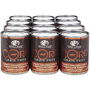 Wellness Core Grain Free - Turkey, Chicken Liver & Turkey Liver - 12 X 12.5 Oz