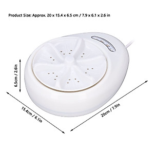 120W Portable Washing Machine, Mini Washer Travel Clothes Underwear Washer for Outdoor 100‑240V Mini Washer for Apartments Dormitories Camping Travel (US Plug)