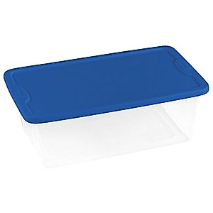 TOTE CLR/BLU LID 6QT