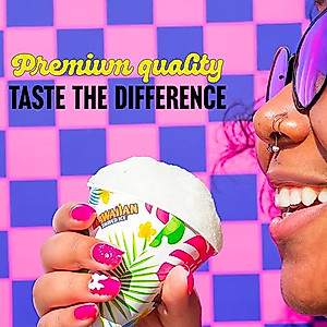 Hawaiian Shaved Ice Clear Cherry Syrup - Nut Soy Dairy & Dye Free - Flavor Fluffy & Crunchy Snow Cones - Shelf Stable - Makes 8 Servings - 16 ounces