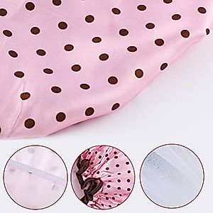 4 Pcs Reusable Shower Cap, Waterproof Shower Cap Elastic Double Layers Shower Hat Bath Caps Stocking Stuffers for Women Girls