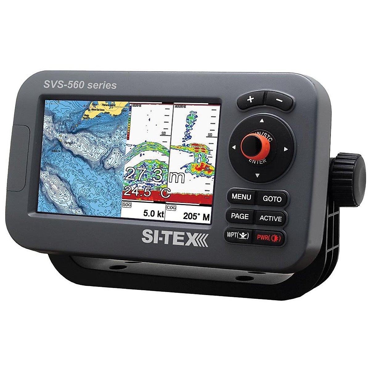 SI-TEX SVS-560CF Chartplotter - 5 Color Screen w/Internal GPS & Navionics+ Flexible Coverage Consumer Electronics