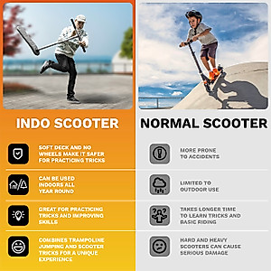 The Indo Trick Scooter - Trampoline Scooter -Stunt Scooter for Teens, Kids and Adults - Pro Scooter Tricks - Indoors and Outdoors Scooter - Professionals and Beginners