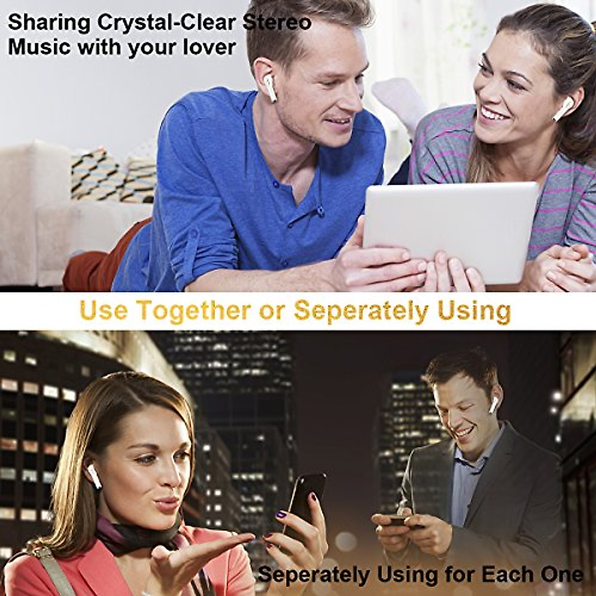 Wireless Earbuds with Charging Case,Bluetooth Earbuds with Mic for Running,Wireless Earphones Bluetooth Earphones with Microphone,Mini Sports Earbuds Sweatproof Compatible iOS Android Smartphone