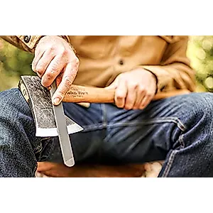 1844 Helko Werk Germany Dual Sided Axe Sharpening File - Axe Sharpener Metal File single-cut and cross-cut hand file (Compact File #22101)