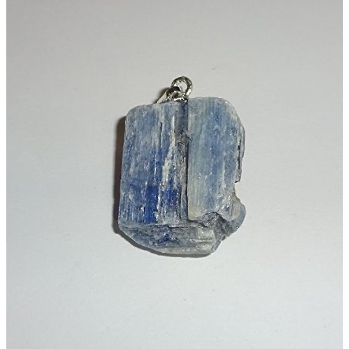 Sublime Gifts 1pc Raw Blue Kyanite with Mica Rough Natural Premium Quality Free Form Pendant with Bail Loop